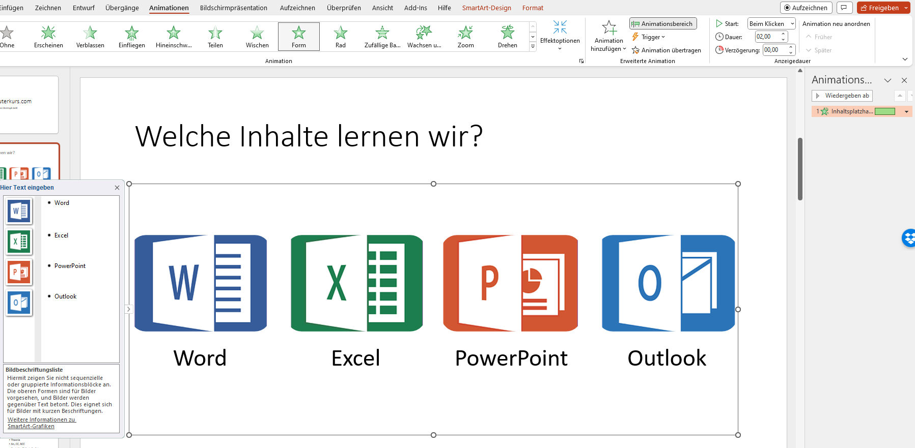 PowerPoint Animationen hinzufügen – Folien animieren