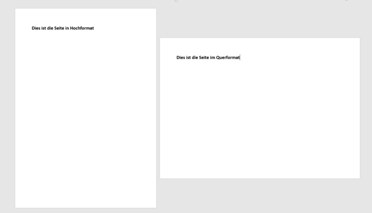 Abschnittswechsel Word