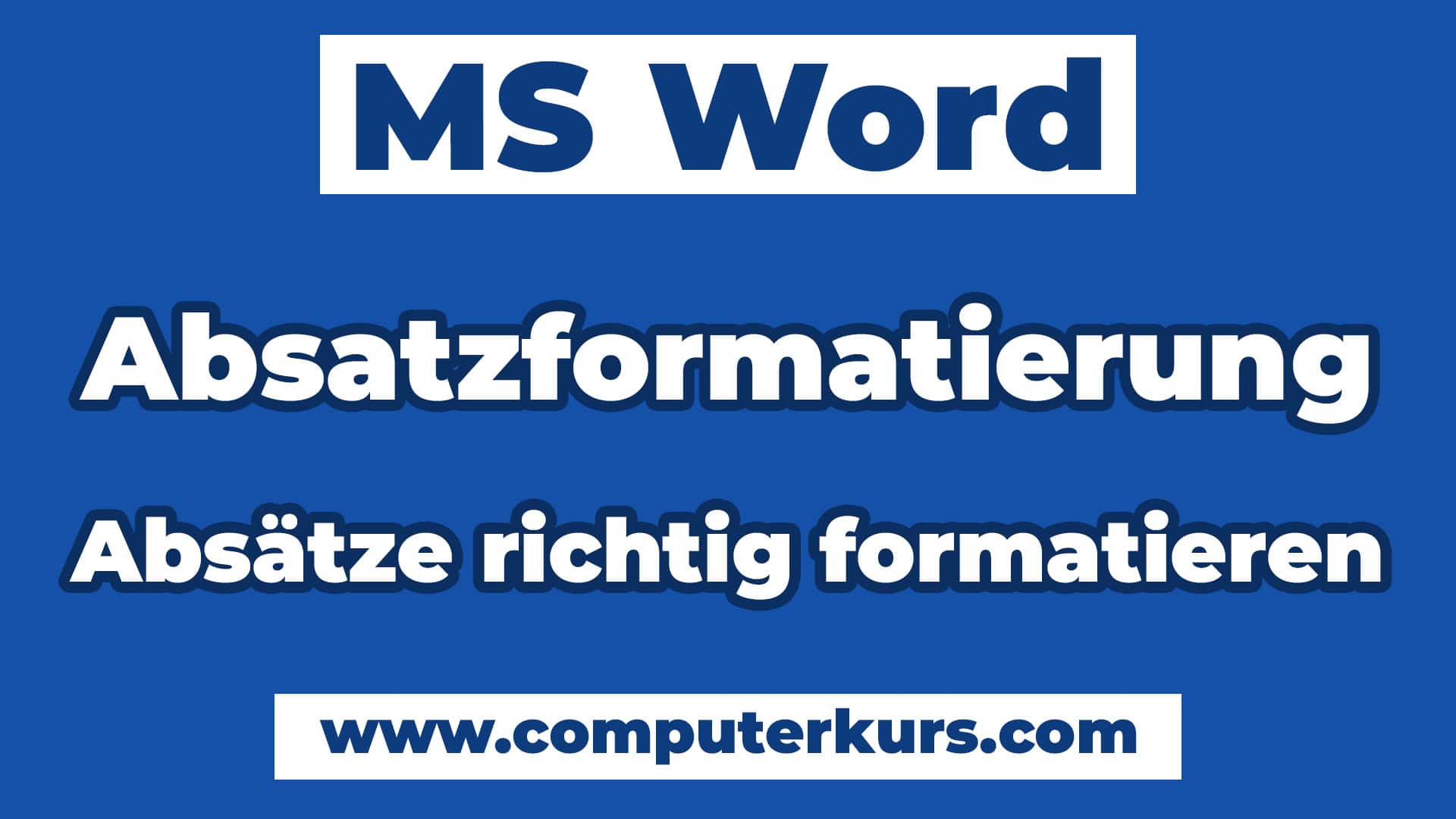 🖋️ Word Absatzformatierung Schritt für Schritt erklärt!