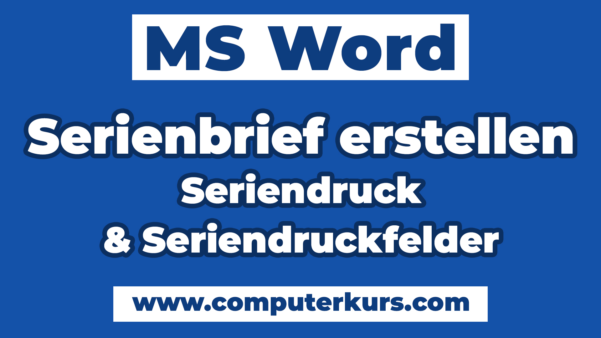 📬 Word Serienbrief erstellen – Adressdaten automatisch einfügen